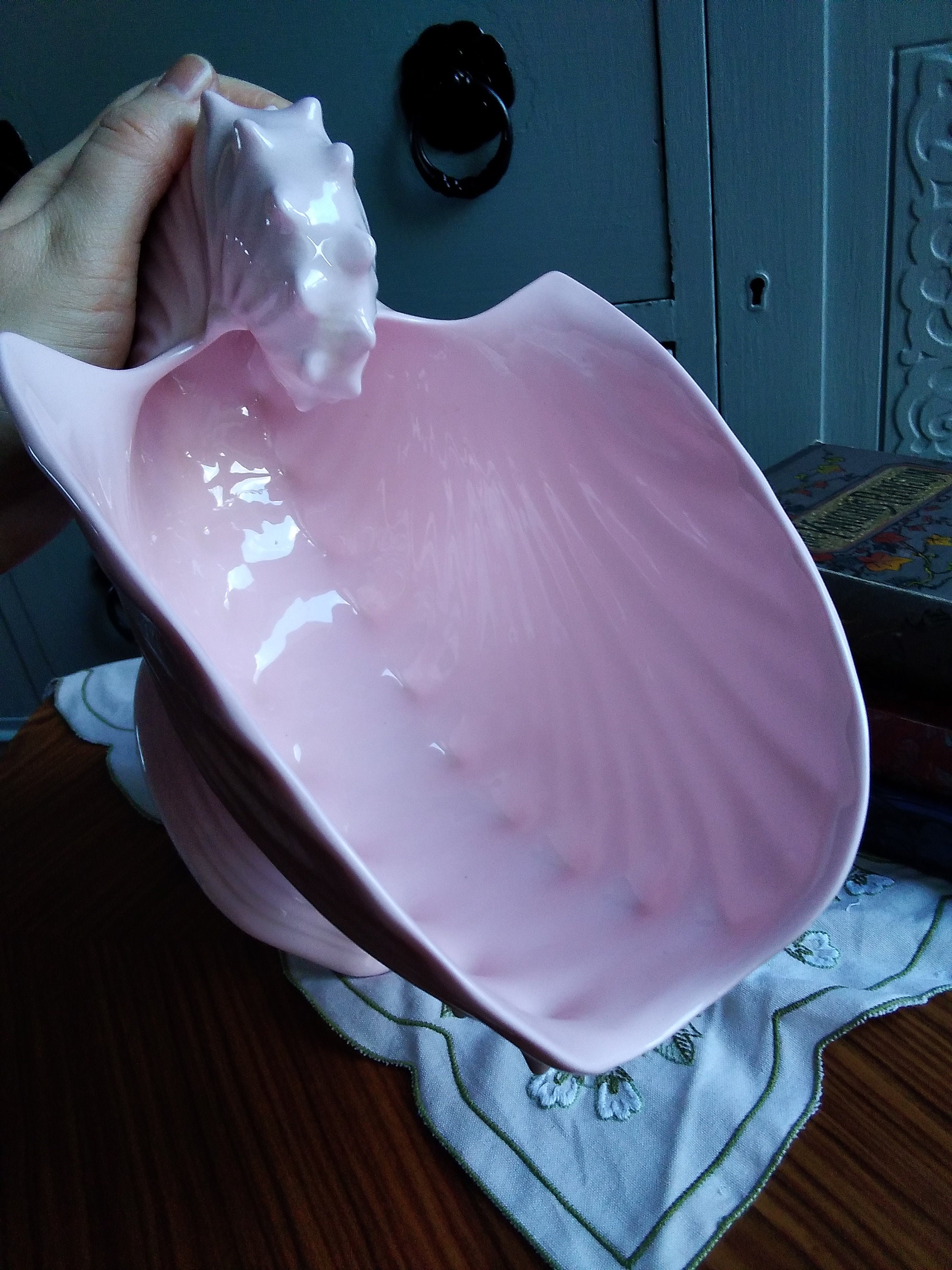 Extremely Rare English Wedgwood Alpine Pink Two Piece Porcelain Bone ...