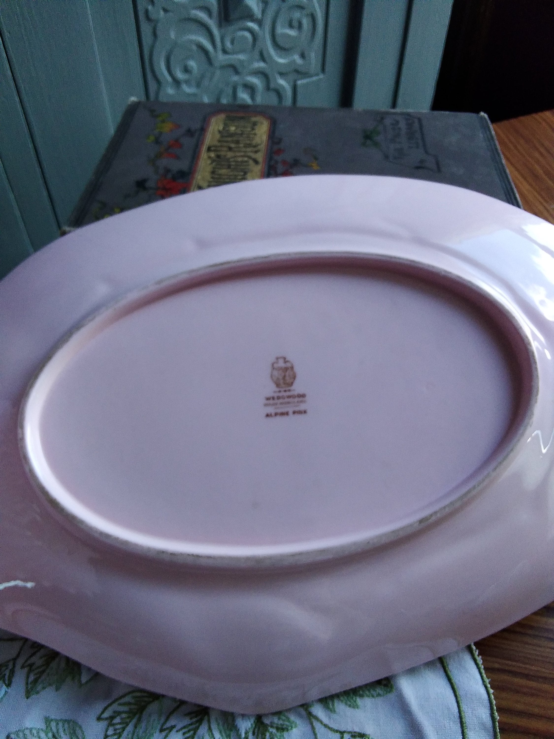 Extremely Rare English Wedgwood Alpine Pink Two Piece Porcelain Bone ...