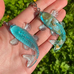 Koi Pond Keychain - Etsy