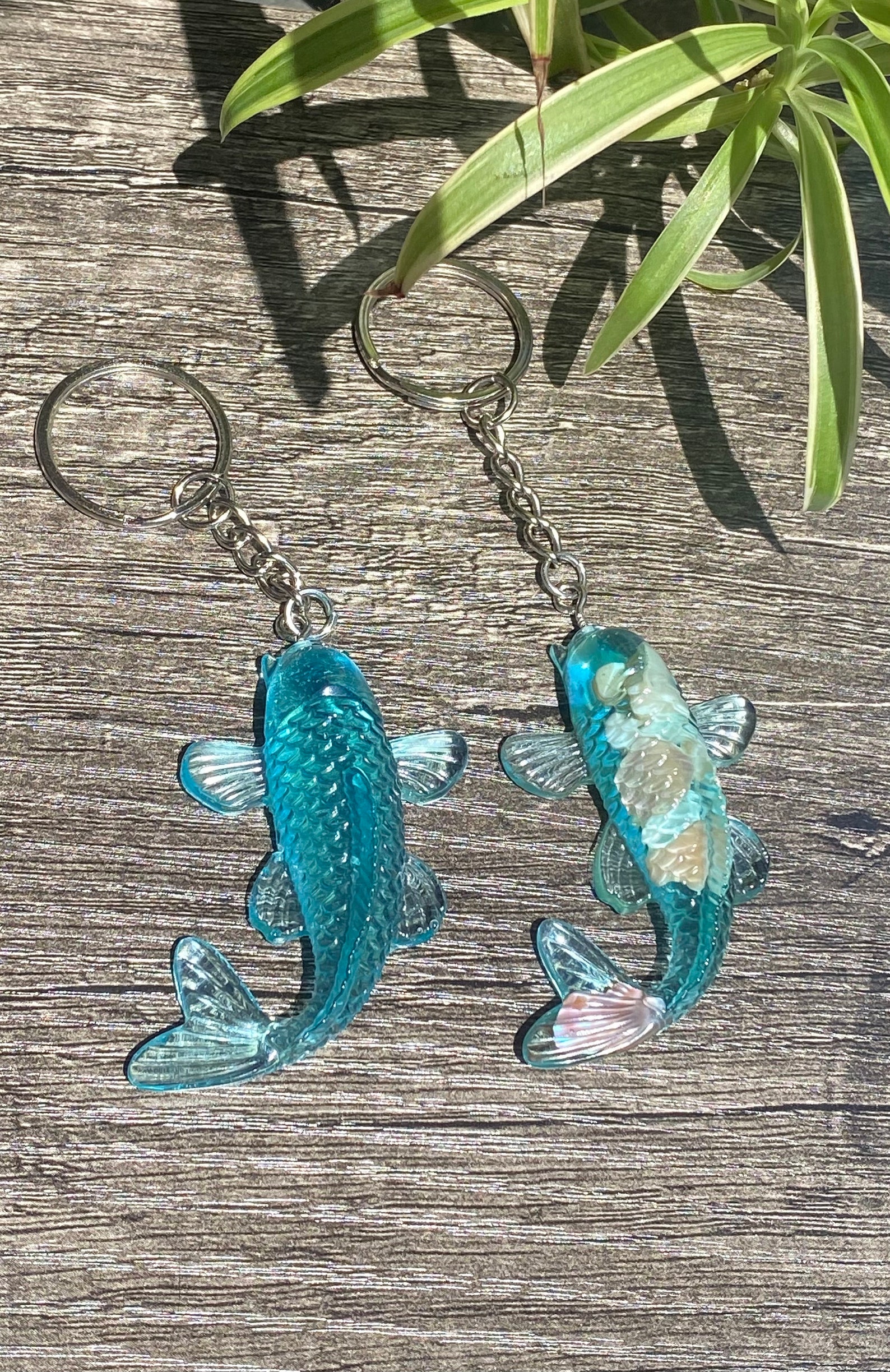 Koi Pond Keychain - Etsy