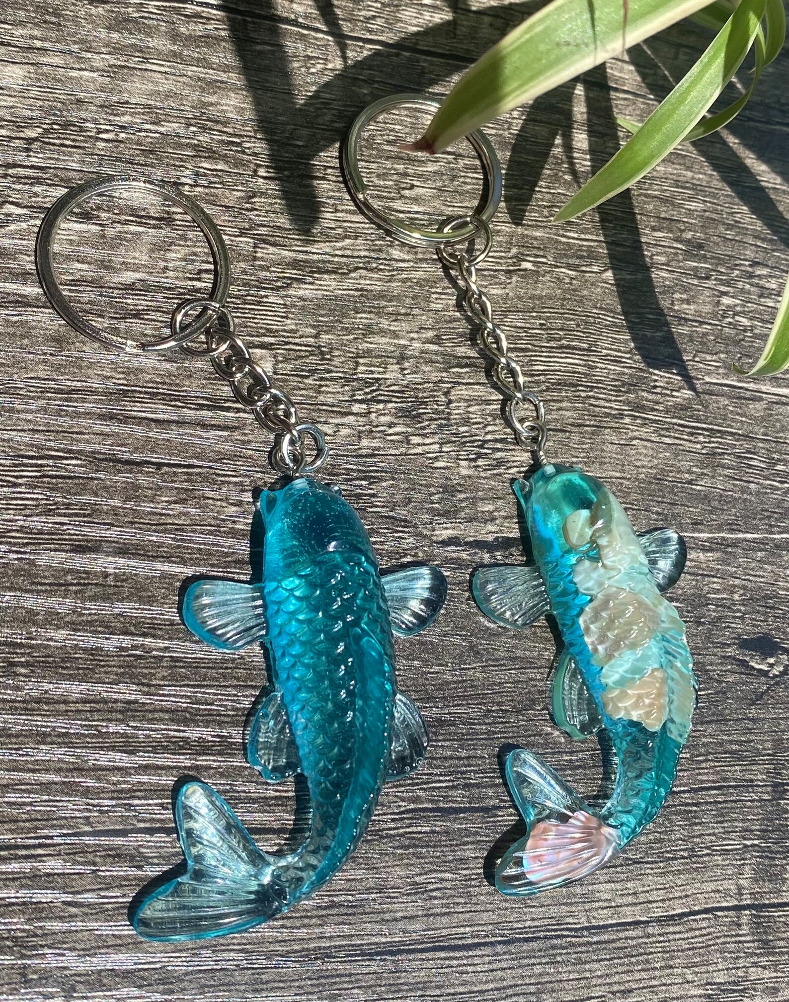 Koi Pond Keychain - Etsy