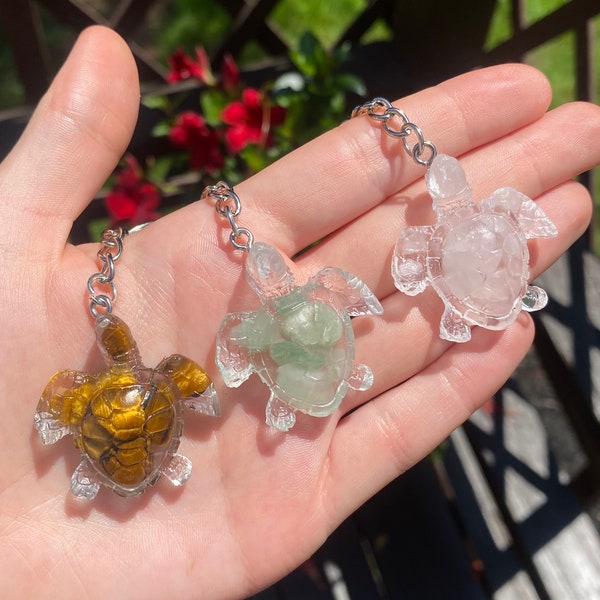 Crystal Turtle Keychain - Etsy