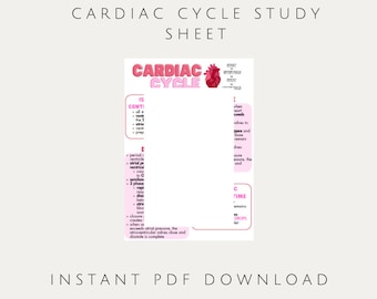 Cardiac Anatomy Study Sheet | Nursing, Cardiology, Echocardiography ...