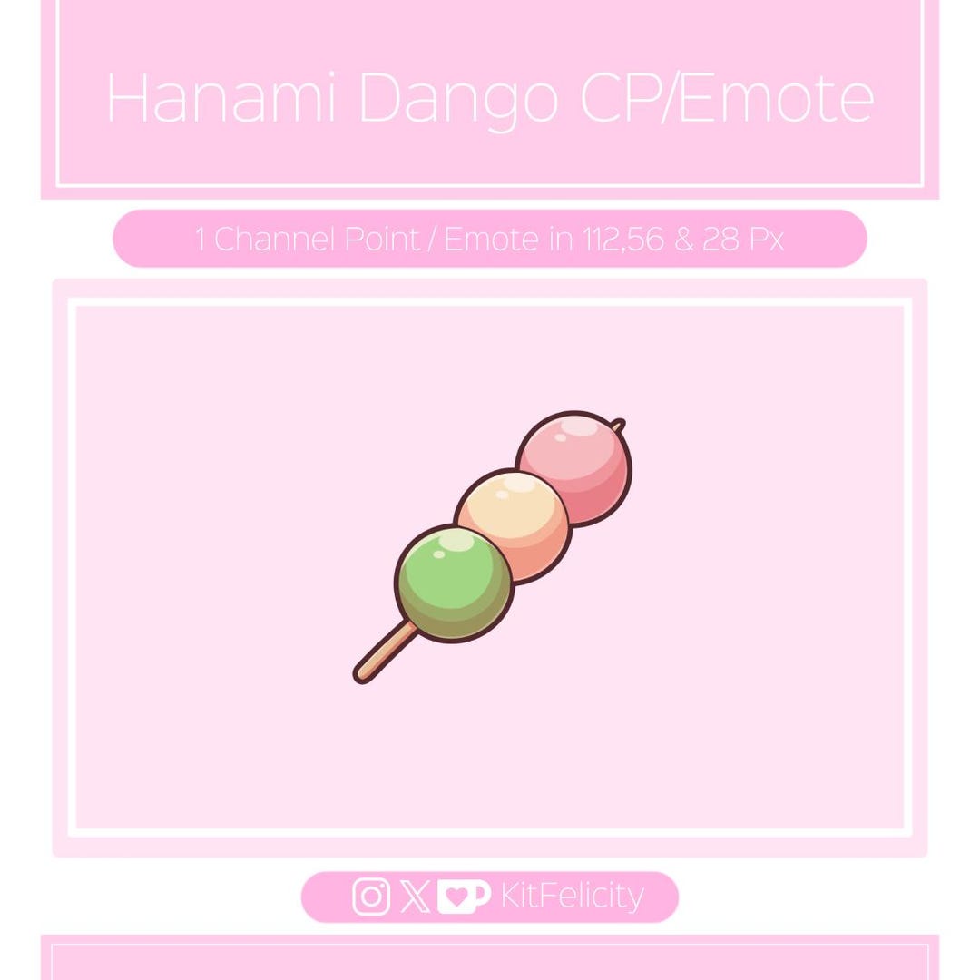 Hanami Dango Channel Point for Twitch| Twitch Channel Point Icon ...