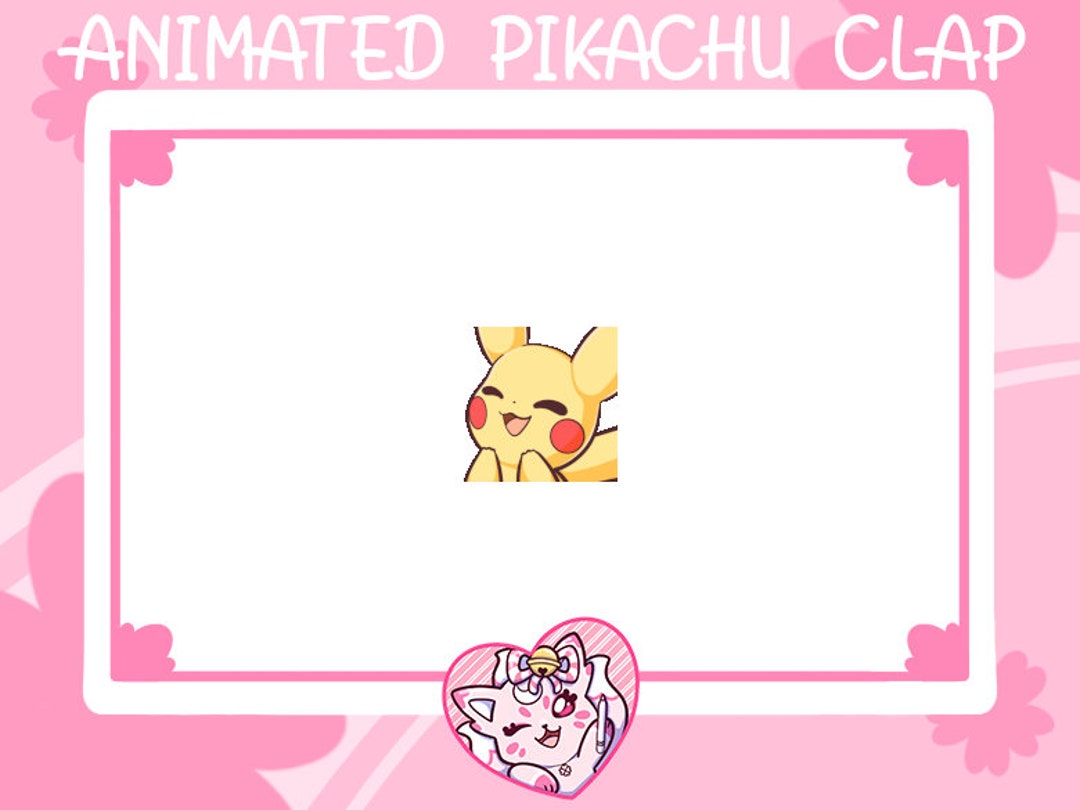 ANIMATED Pikachu Clap Emote for Twitch/discord | Custom Twitch Emotes ...
