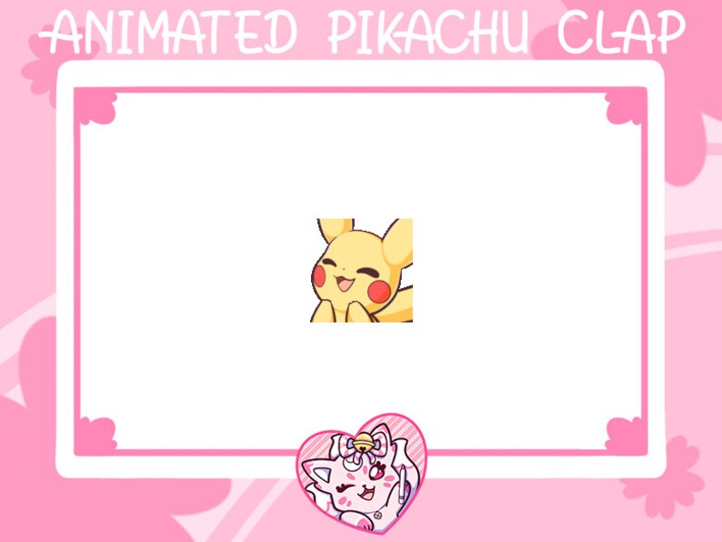 ANIMATED Pikachu Clap Emote for Twitch/discord | Custom Twitch Emotes ...