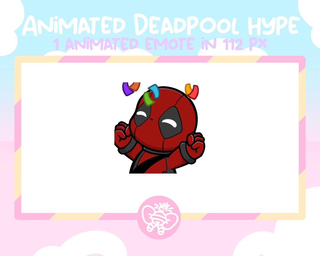 ANIMATED Deadpool Hype Emote for Twitch/discord Custom Twitch Emotes ...