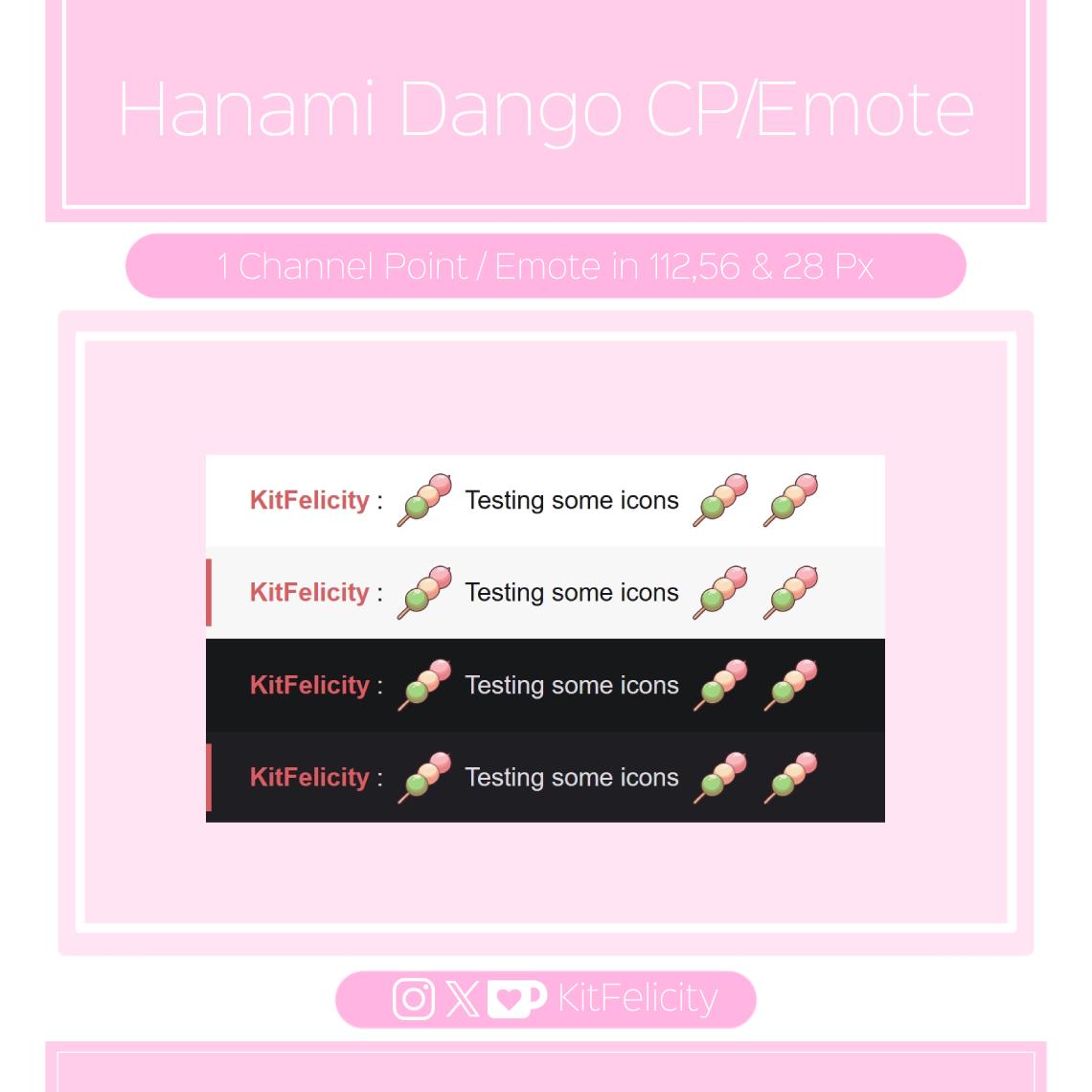 Hanami Dango Channel Point for Twitch| Twitch Channel Point Icon ...