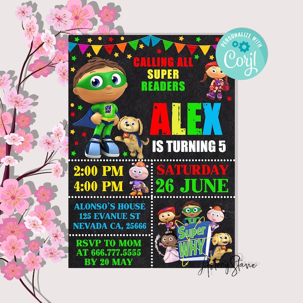 Super Why Birthday - Etsy