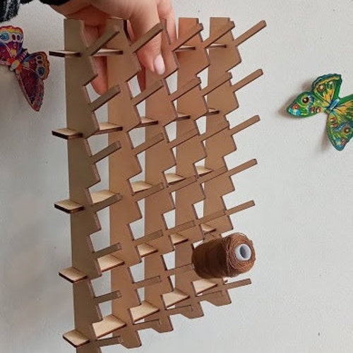 Bobbin Rack Sewing Thread Organizer. Sewing Organizer Wood | Etsy