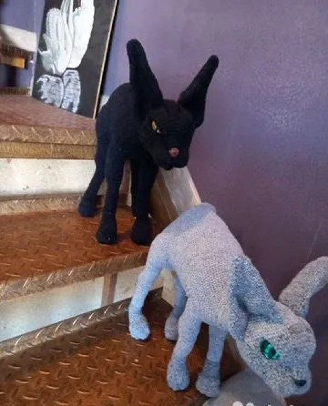 Knitted Interior Sphinx Cat Plush. Amigurumi Cat Sphinx Crochet Cat ...