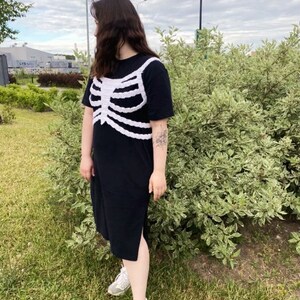 Skeleton Top, Grunge Fairycore Goth Top, Skeleton Corset, Crochet Bone ...