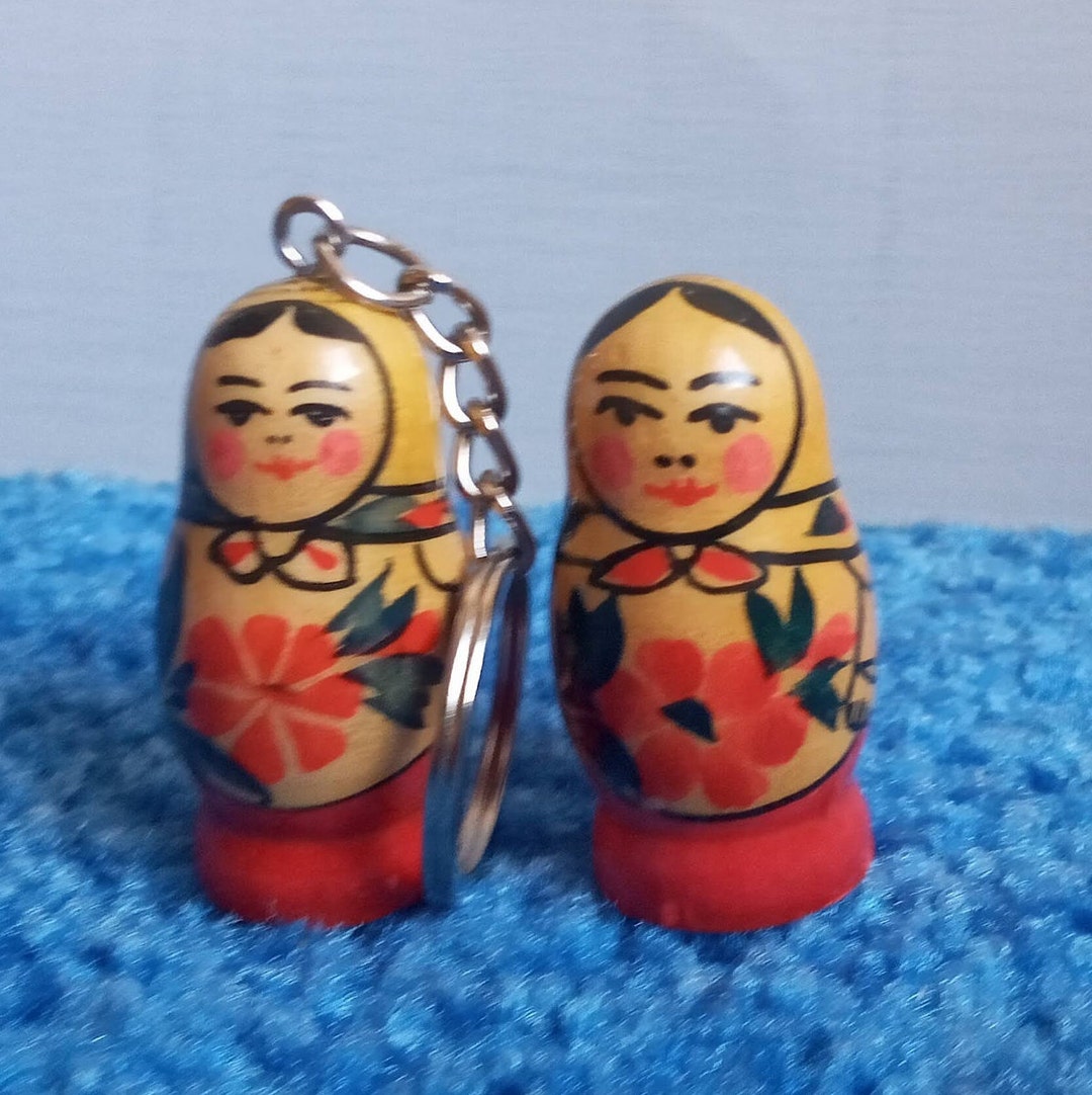 Nesting Dolls Matryoshka, Matreshka , Vintage Mini Souvenir Dolls , Key ...
