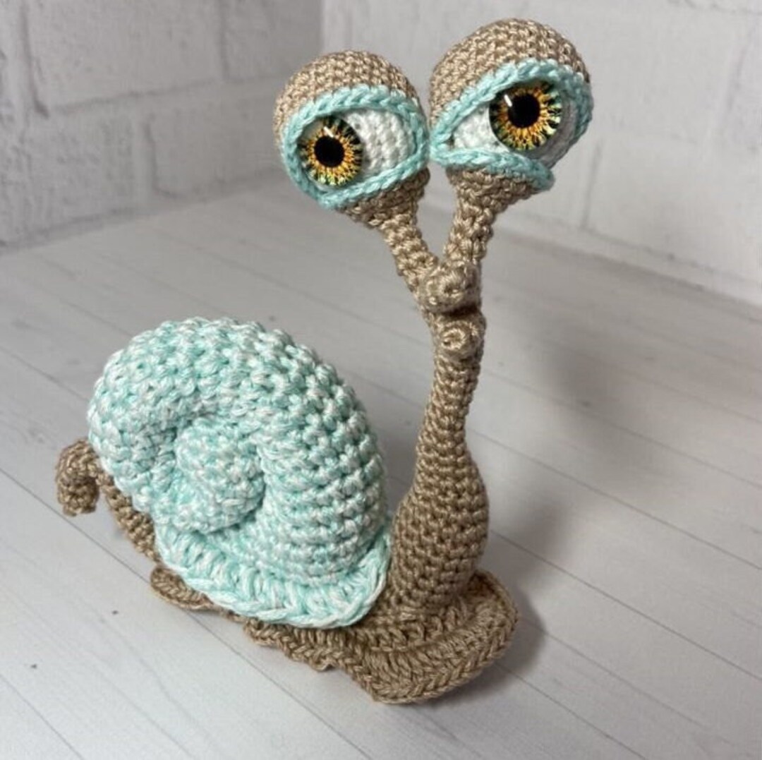 Gary the Snail Hand Crocheted / Beanie Baby gary the Snail / Gary ...