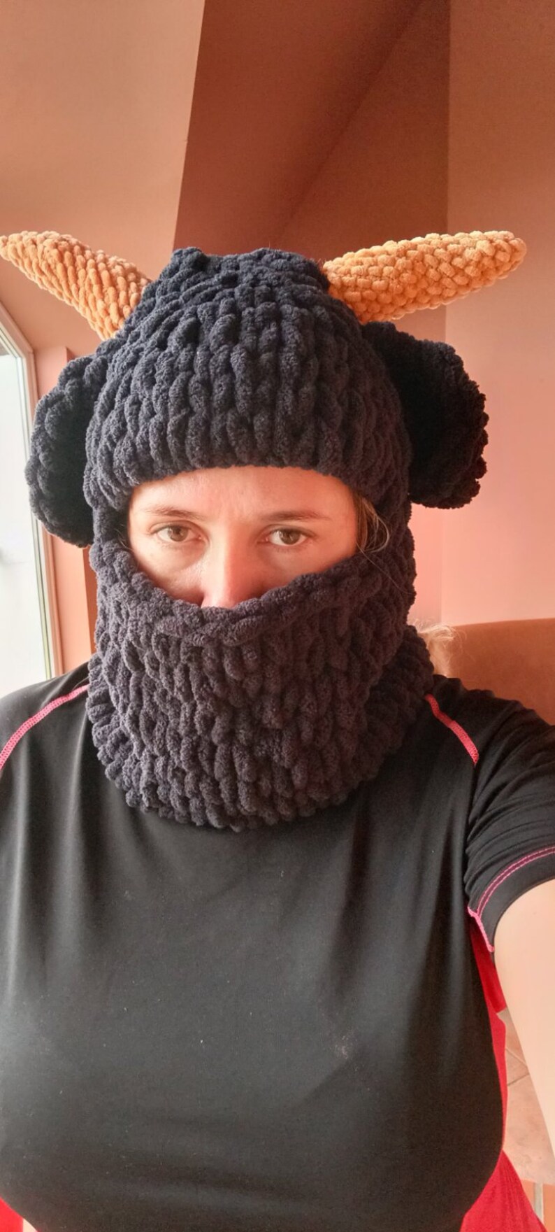 Funny Balaclava Hat Goat Kozachka Ram Lamb Devil / Warm Winter Hat ...