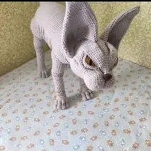 Knitted Interior Sphinx Cat Plush. Amigurumi Cat Sphinx Crochet Cat ...