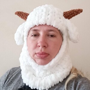 Funny Balaclava Hat Goat Kozachka Ram Lamb Devil / Warm Winter Hat ...