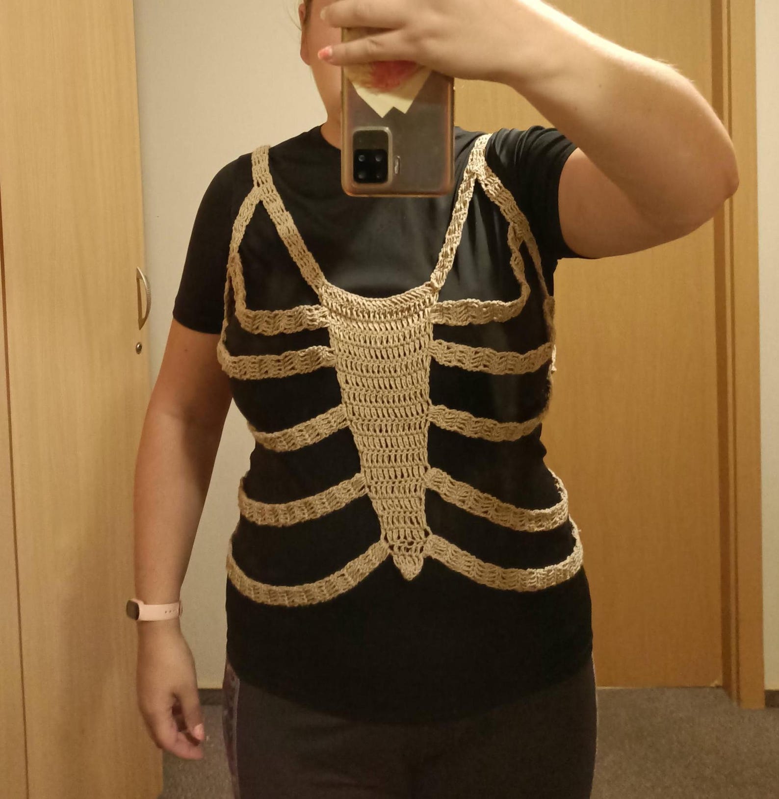 Skeleton Top, Grunge Fairycore Goth Top, Skeleton Corset, Crochet Bone ...