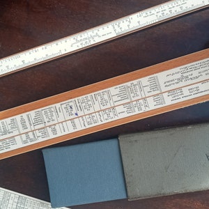 Slide rule. Vintage trigonometric ruler drawing tool school | Etsy