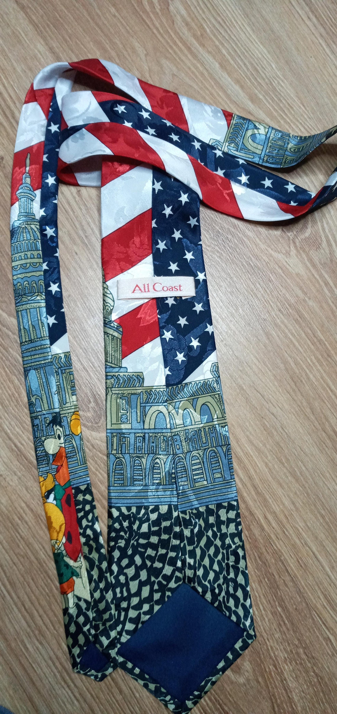 Ties for men Vintage Ties Colourful USA Flintstones Hand Made | Etsy