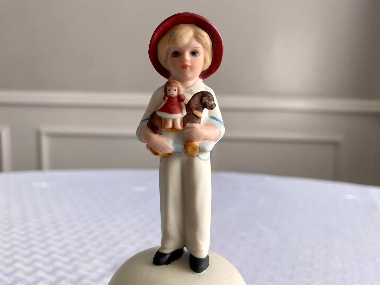 Vintage Jan Hagara Jody Bell, Vintage Boy Figurine Hand Bell, Retro ...