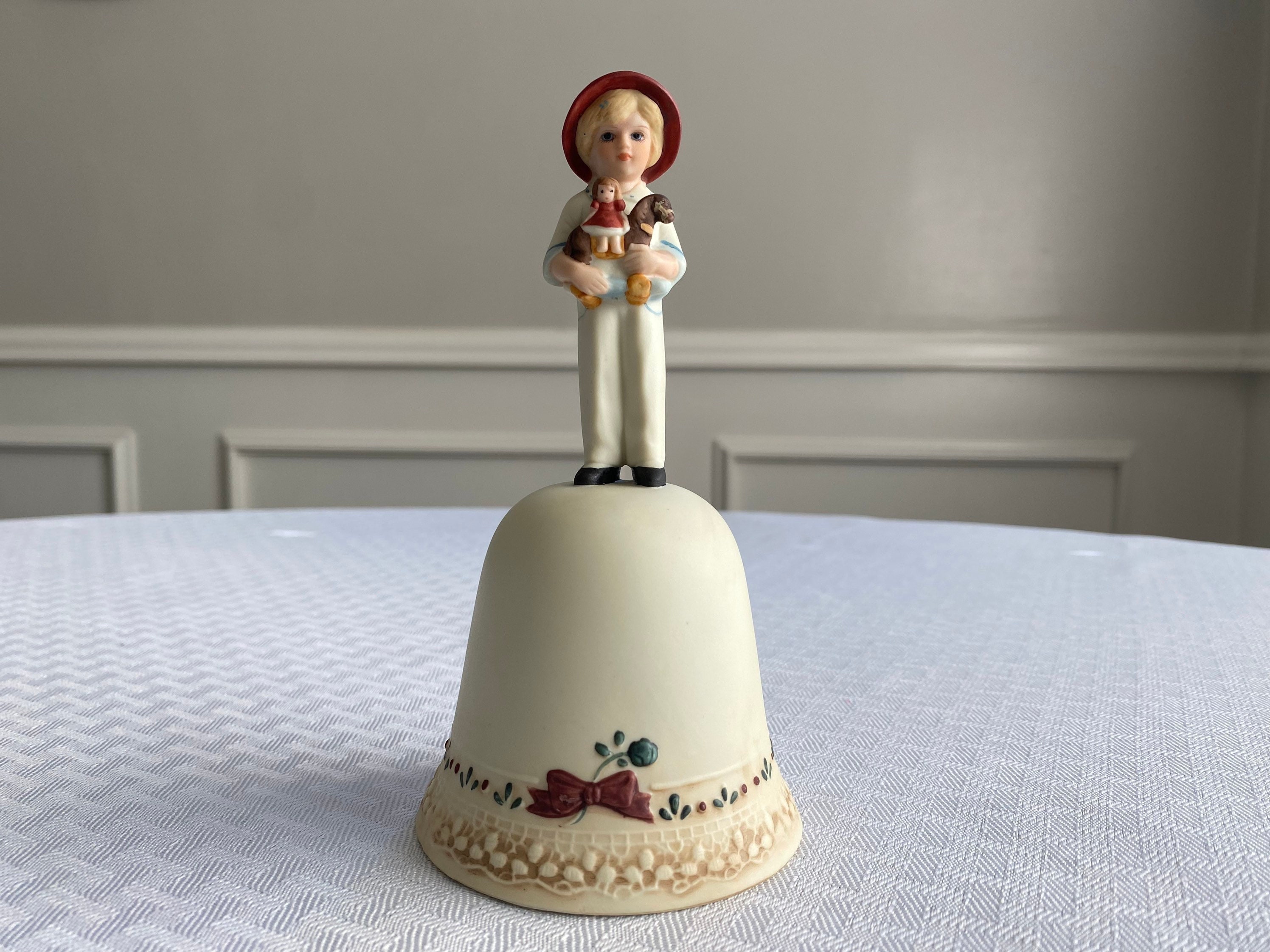 Vintage Jan Hagara Jody Bell, Vintage Boy Figurine Hand Bell, Vintage ...
