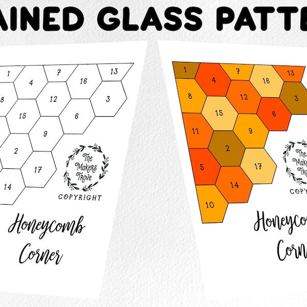 Honeycomb Stained Glass - Etsy