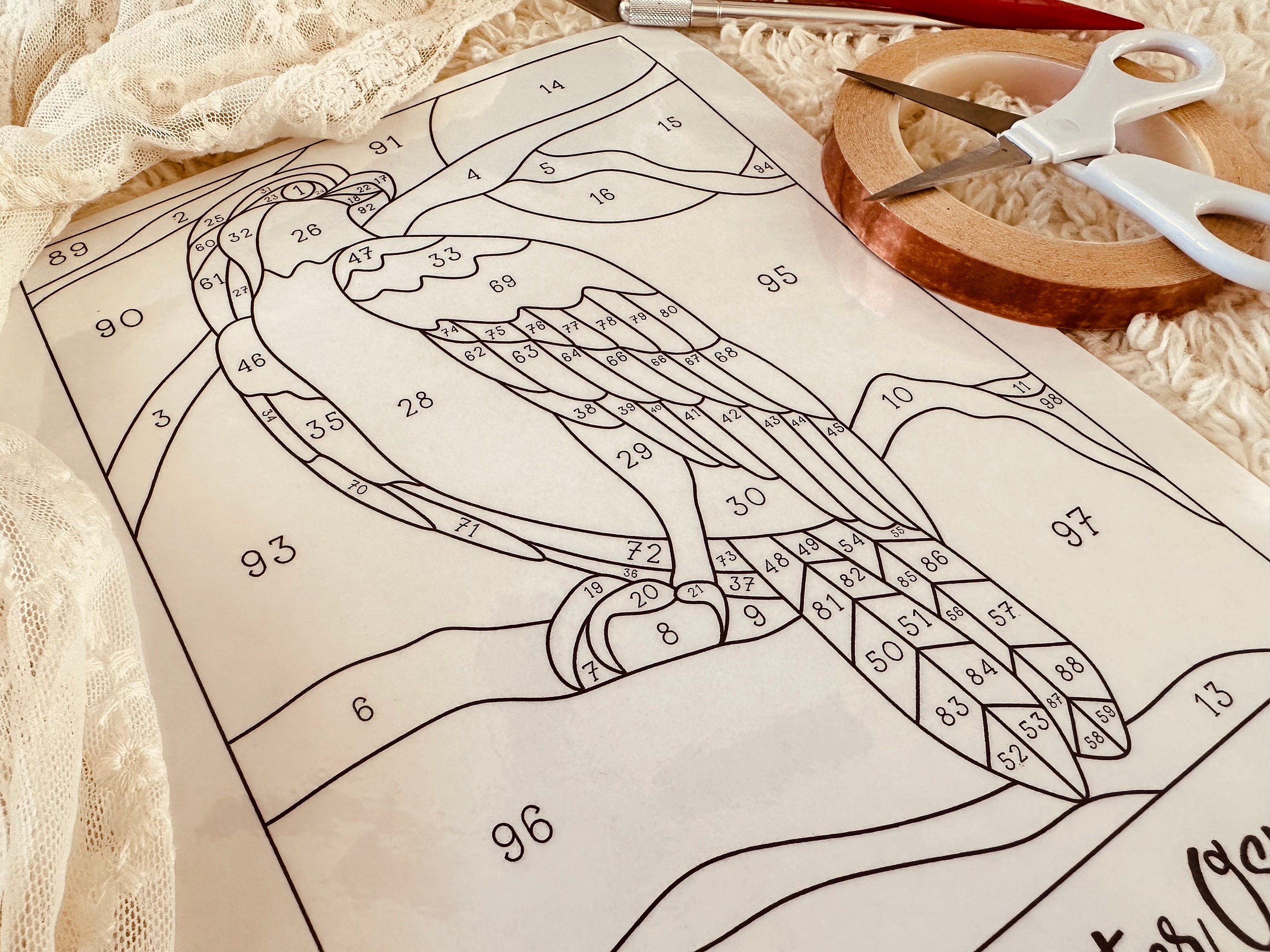 Stained Glass Osprey Pattern, Sun Catcher Design (digital Download) - Etsy