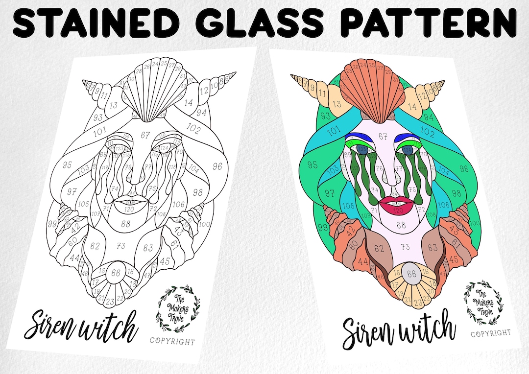 Stained Glass Siren Witch Pattern (digital Download) - Etsy