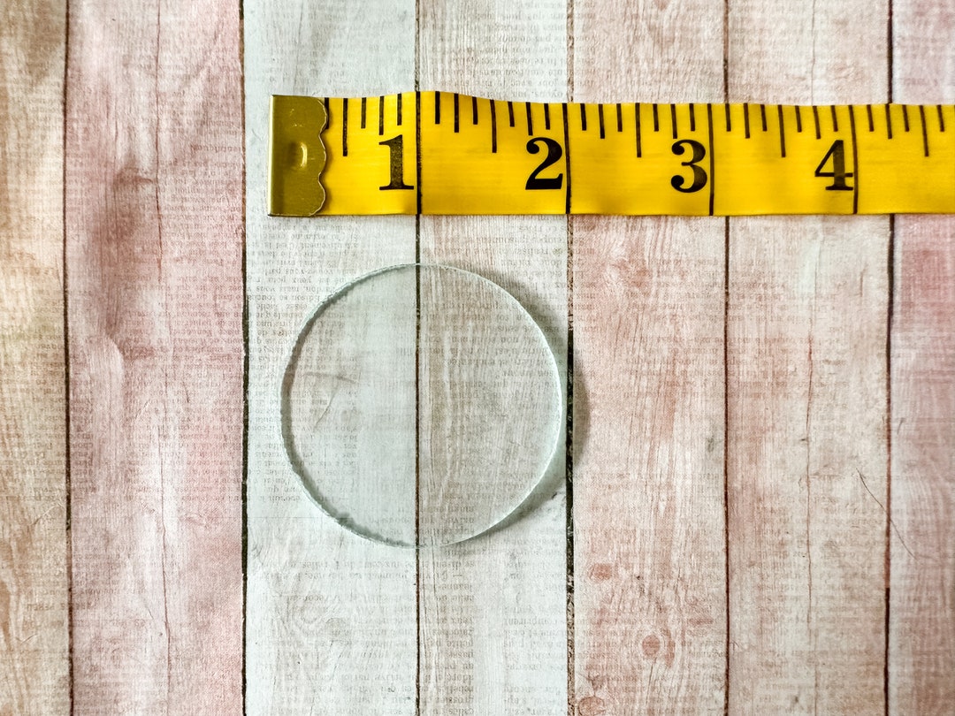 Pre Cut Glass Circles, 2 Pre Cut Stained Glass Circles, Clear Glass ...