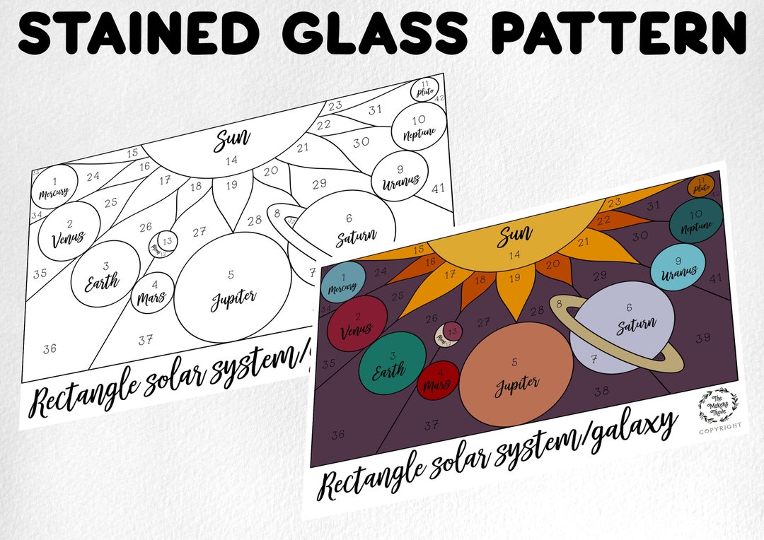 Solar System Stained Glass Pattern (digital Download) - Etsy