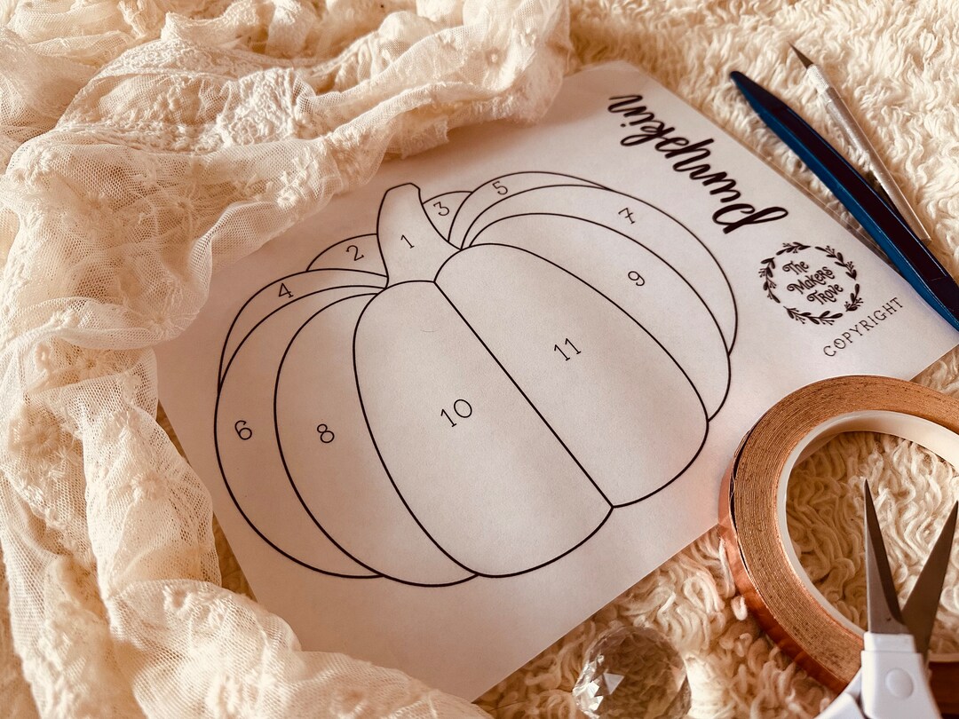 Stained Glass Pattern, Digital Download, Sun Catcher, Pumpkin Pattern ...