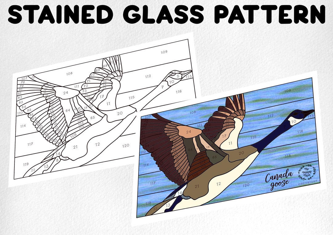 Canada Goose Stained Glass Pattern, Hobby License (digital Download) - Etsy