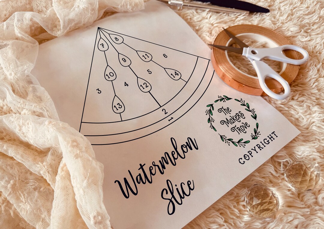 Stained Glass Pattern, Digital Download, Watermelon Slice Pattern ...