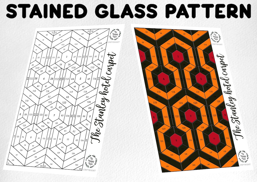 Stained Glass Pattern, the Shining Movie Carpet Pattern, Horror Digital ...