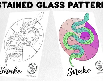 Snake Stained Glass Pattern - Etsy