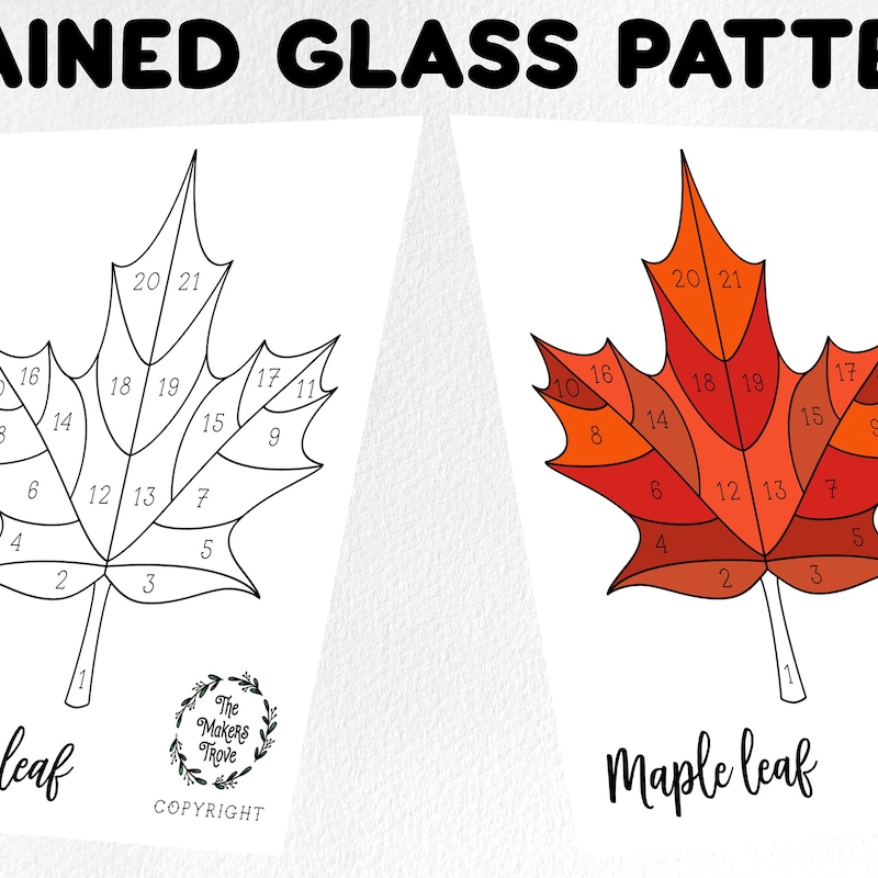 Stained Glass Maple Leaf - Etsy