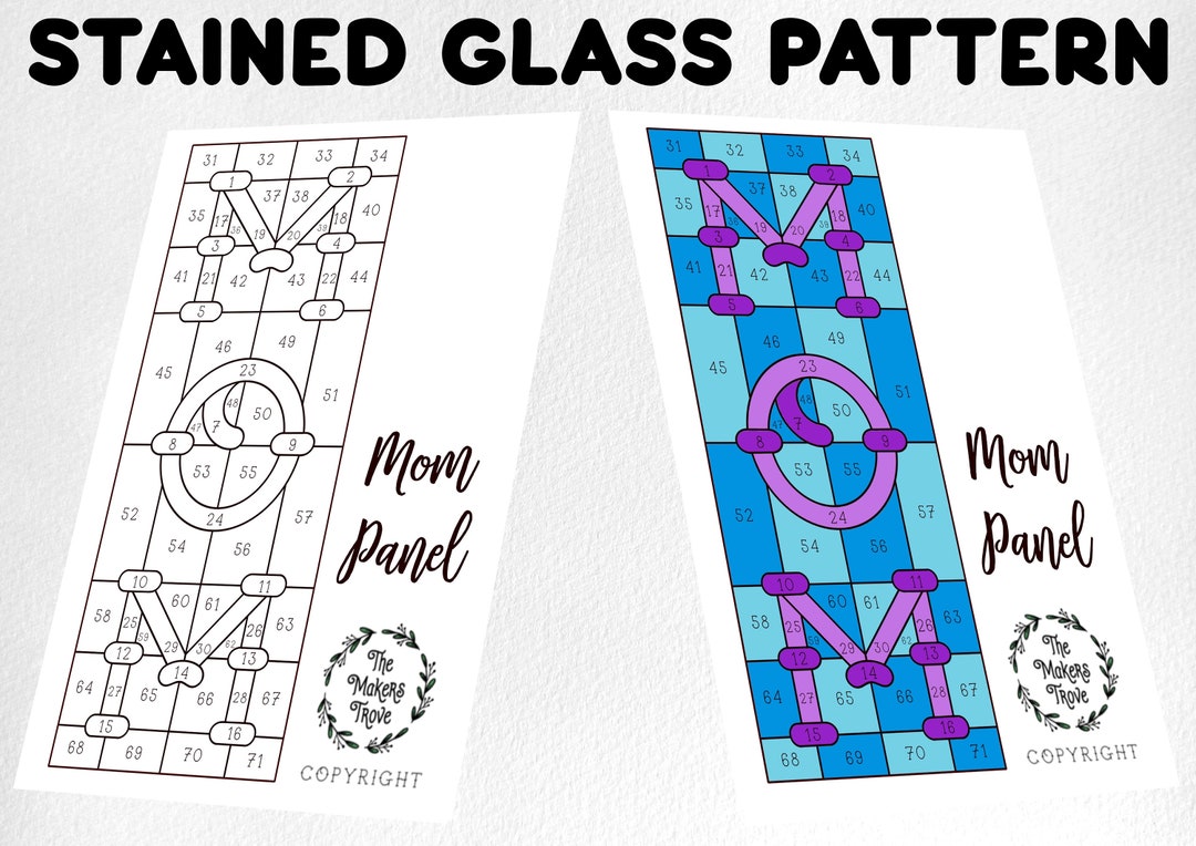 Stained Glass Pattern, Digital Download, Stained Glass Mom Pattern ...