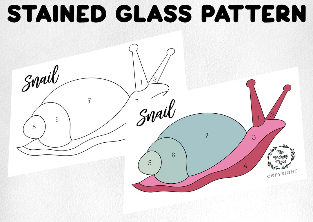 Stained Glass Snail Pattern, Suncatcher Design (digital Download) - Etsy