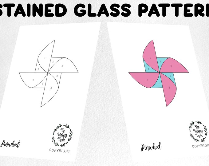 Patriotic Pinwheel Stained Glass Pattern - Etsy Canada