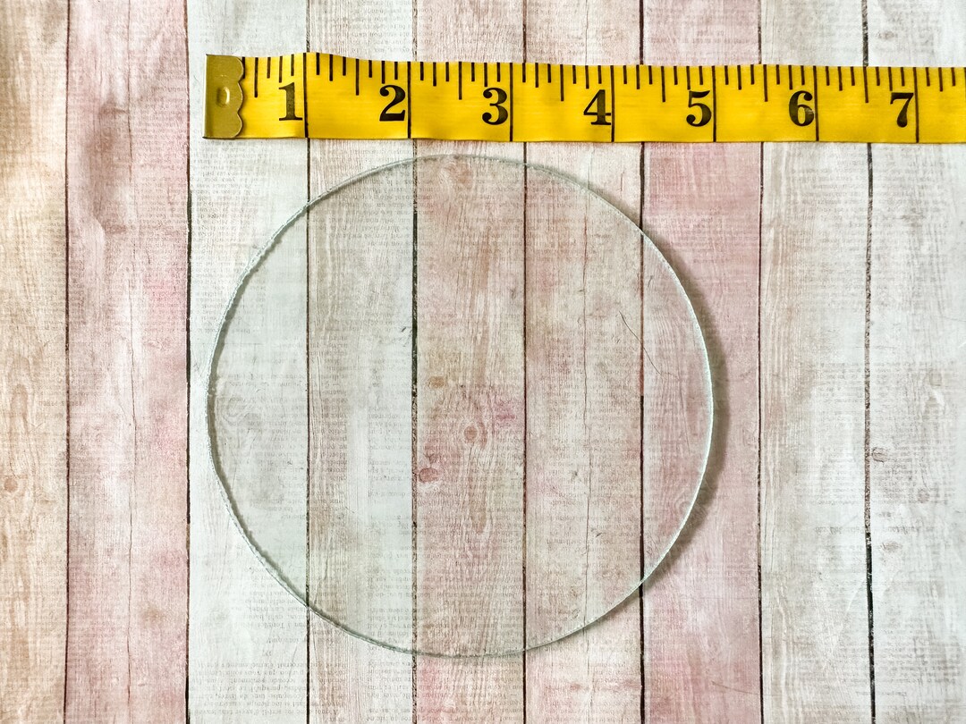 Pre Cut Glass Circles, 5 Pre Cut Stained Glass Circles, Clear Glass ...