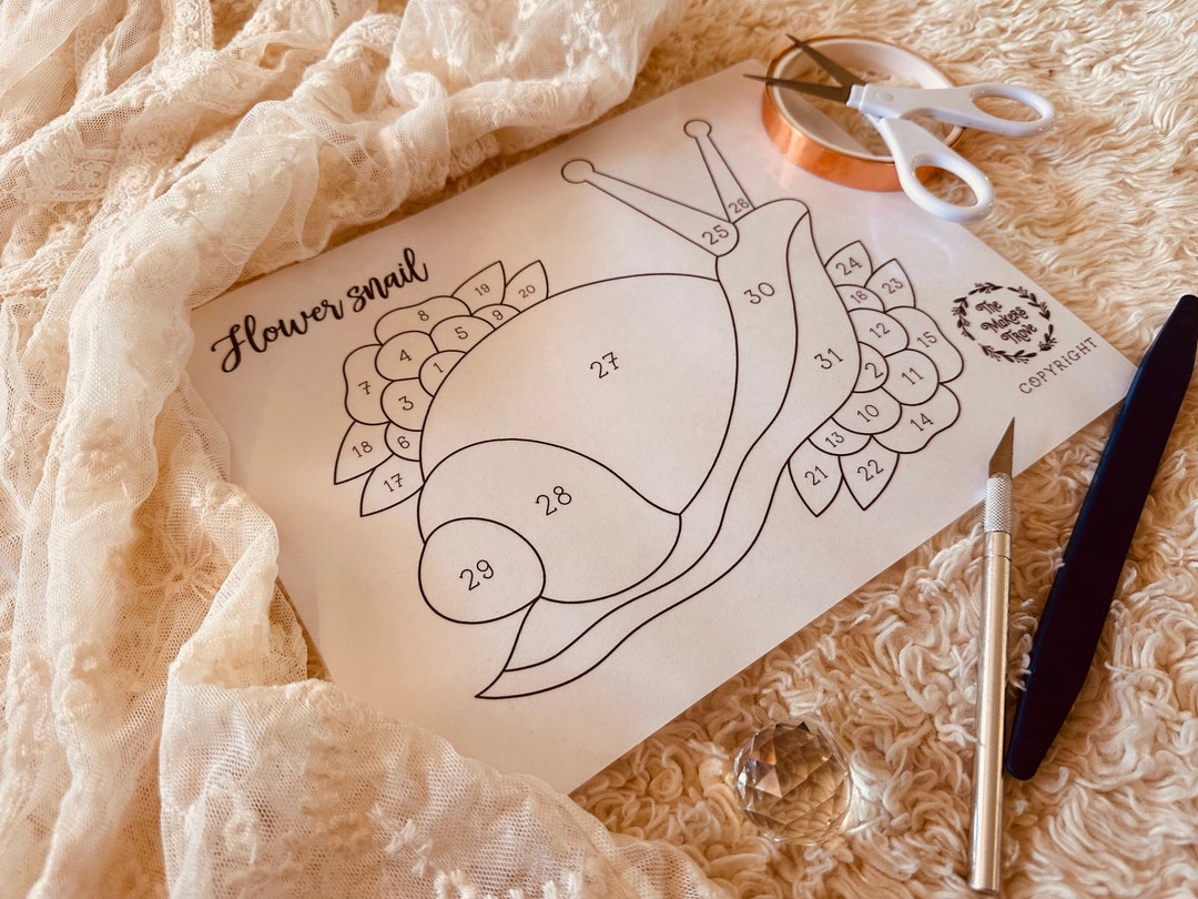 Stained Glass Pattern Stained Glass Snail Pattern Digital - Etsy