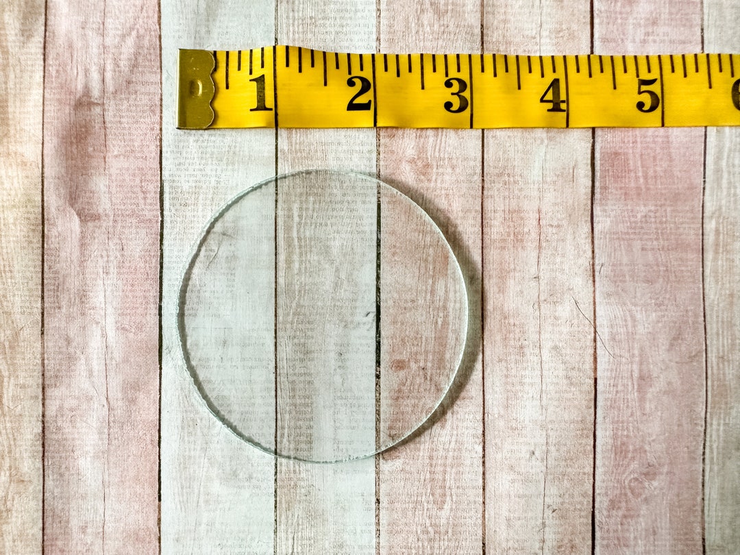 Pre Cut Glass Circles, 3 Pre Cut Stained Glass Circles, Clear Glass ...