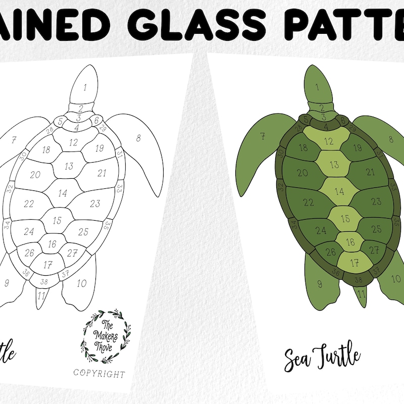 Turtle Stained Glass - Etsy
