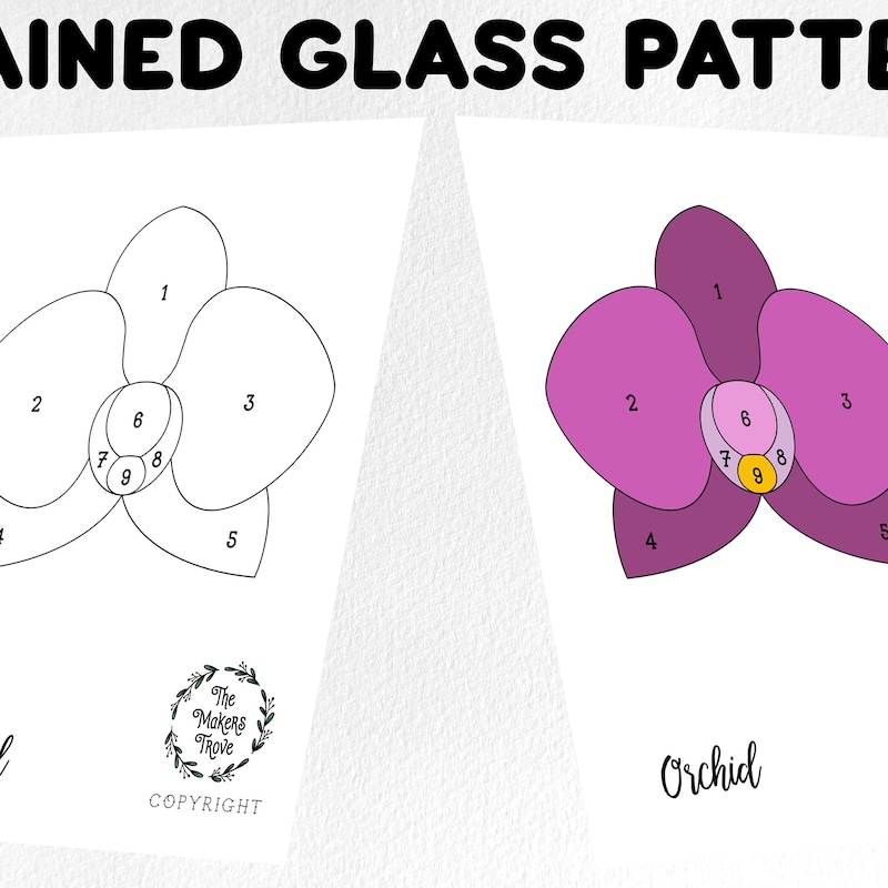 Stained Glass Orchids - Etsy
