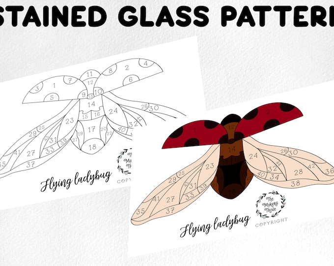 Lady Bug Stained Glass Pattern PDF - Etsy Canada