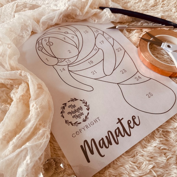 Manatee Stained Glass Pattern - Etsy