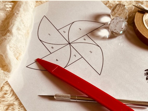 Stained Glass Pattern Digital Download Pinwheel Pattern | Etsy