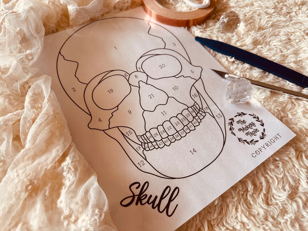 Stained Glass Pattern Stained Glass Skull Pattern Digital - Etsy