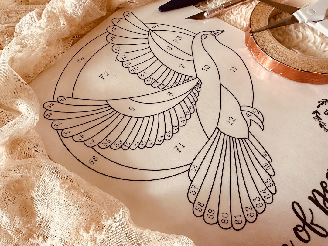 Stained Glass Pattern, Digital Download, Sun Catcher, Dove of Peace ...